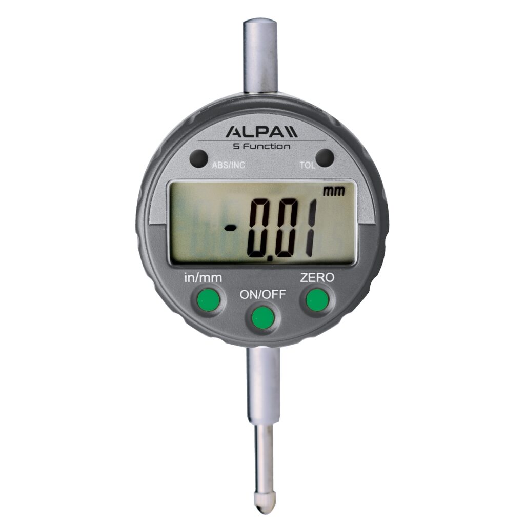 Centesimal and millesimal digital dial gauge